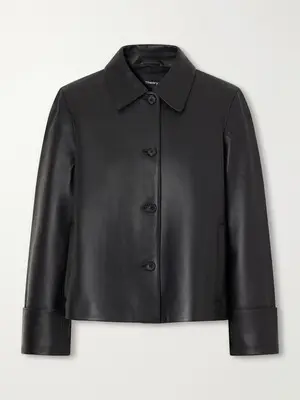 Theory Leather Jacket - Black