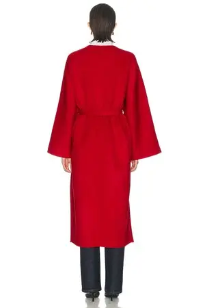AUTER Collarless Cashmere Coat