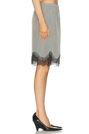 THE FRANKIE SHOP Baxter Lace Bermuda Shorts In Grey