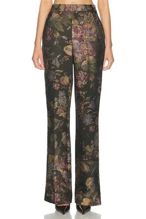 Ralph Lauren Fluid Tapestry Standard Pant In Brown - Brown Multi