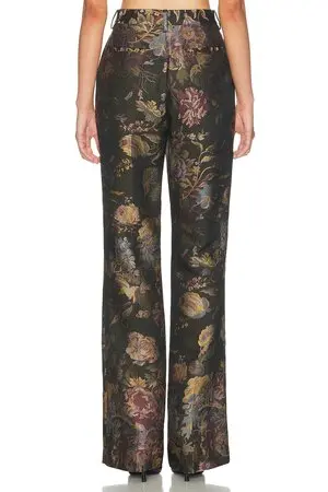 Ralph Lauren Fluid Tapestry Standard Pant In Brown