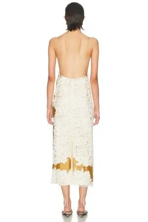 Khaite Nevis Dress In Mustard