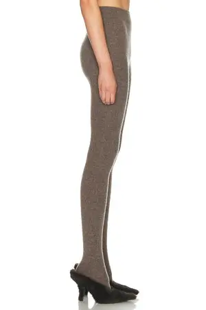 Nour Hammour Whit Cashmere Tights In Brown