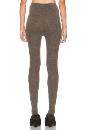 Nour Hammour Whit Cashmere Tights In Brown