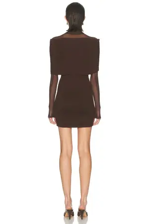 SEROYA Raegan Dress In Brown