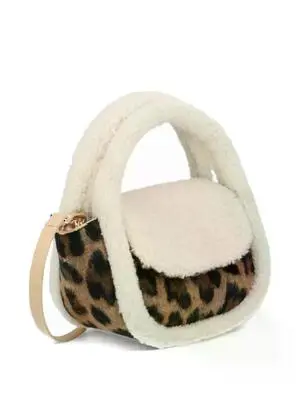 MC2 SAINT BARTH Gilda Leopard-print Faux-shearling Shoulder Bag