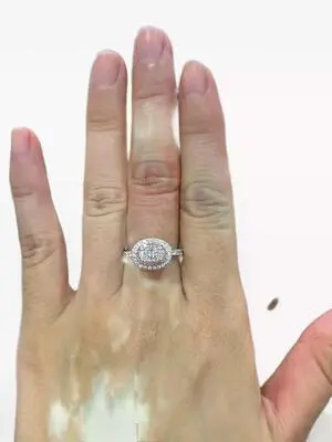 HYT JEWELRY Diamond Double-halo Ring