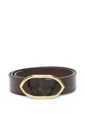 Jacquemus Calisson Croc-effect Leather Belt