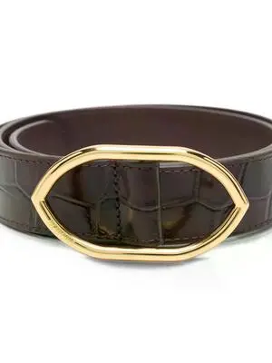 Jacquemus Calisson Croc-effect Leather Belt