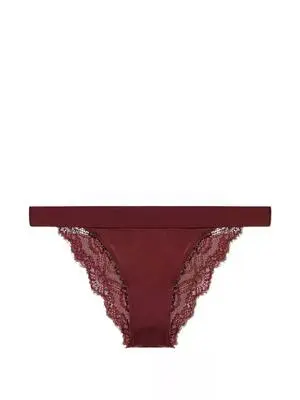 HEIST Bridget Lace-trim Thong - Red