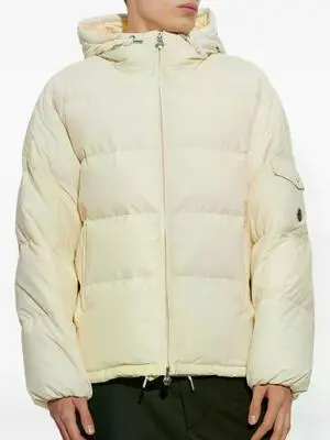Moncler Himalaya Hooded Short Down Jacket - Neutrals