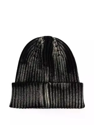 Adidas Logo-embroidered Ribbed Beanie Hat - Black