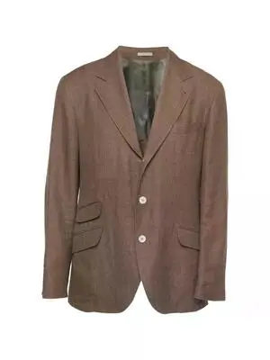Brunello Cucinelli Houndstooth Single-breasted Blazer