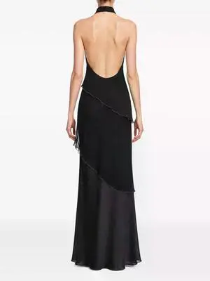 V:PM ATELIER Florance Layered Halterneck Maxi Dress