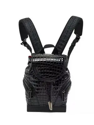 CHRISTIAN LOUBOUTIN Small Explorafunk Crocodile-embossed Backpack