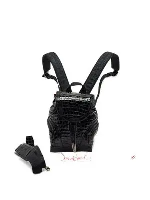 CHRISTIAN LOUBOUTIN Small Explorafunk Crocodile-embossed Backpack