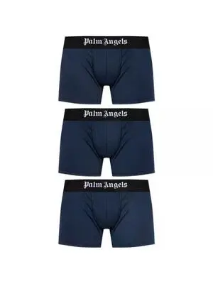 Palm Angels Logo-waistband Boxers - Blue
