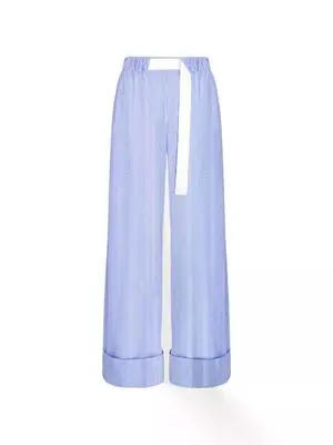 V:PM ATELIER Claudia Crystal-embellished Striped Trousers