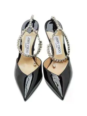 JIMMY CHOO Saeda Crystal Ankle Pumps