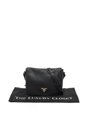 Prada Foldover Leather Shoulder Bag