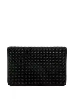Philipp Plein Crystal-embellished Suede Clutch Bag