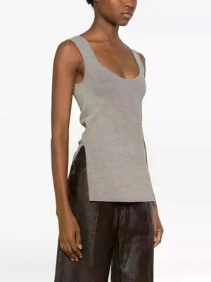 RÓHE Ribbed Side-slit Top