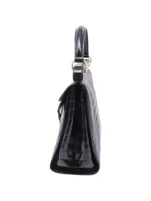 Gucci Double-flap Crocodile-leather Top Handle Bag