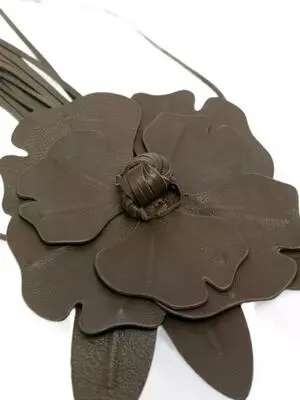 Pinko Floral-appliqué Leather Bag Charm