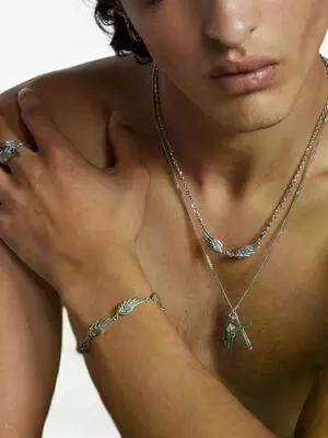 Emanuele Bicocchi Ala + Wing-pendant Cross Necklace