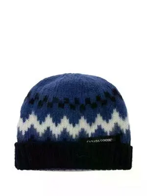 Canada Goose Logo-patch Intarsia-knit Beanie Hat