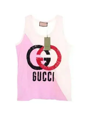 Gucci Interlocking-g-sequin Tank Top