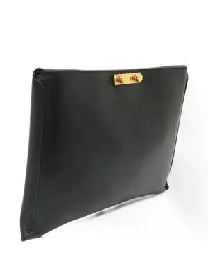 Marni Pushlock Leather Clutch Bag