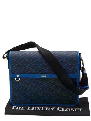 Versace La Greca Messenger Bag - Black