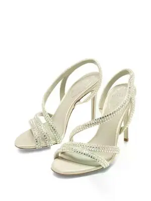 Rene Caovilla Lisa Crystal-embellished Slingback Sandals