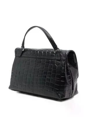 ZANELLATO Postina Croc-effect Tote Bag - Blue