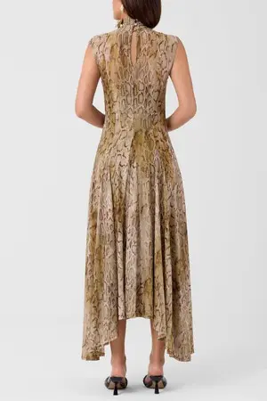 Rachel Rachel Roy Junette Mock Neck Godet Midi Dress