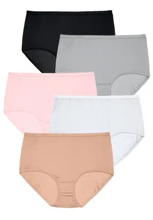 COMFORT CHOICE 5 Pack Tag Free Full Coverage Cotton Brief (plus) Basic Pack
