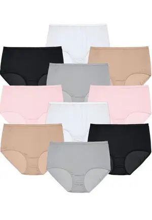 COMFORT CHOICE Full Coverage Classic Nylon Brief Pack - Basic Pack