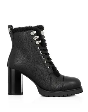 Philipp Plein Leather Boots Lo-heels Fake Fur