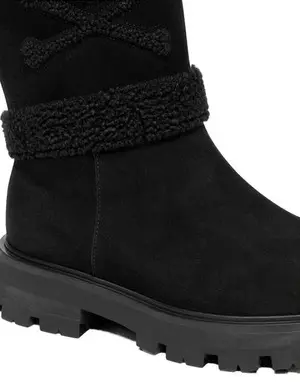 Philipp Plein Suede Boots Skull And Bones