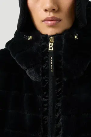 Bogner Manda Faux Fur Down Vest - Black