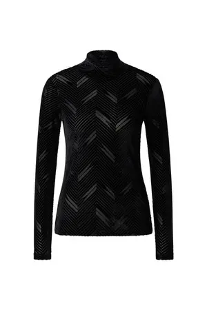 Bogner Cherie Velvet Long-sleeve Top - Black