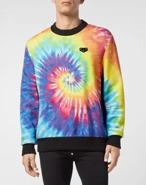 Philipp Plein Cashmere Pullover Round Neck Ls Tie Dye - Multicolor