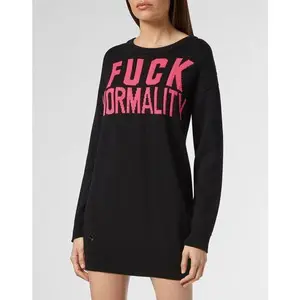 Philipp Plein Pullover Round Neck Ls Statement - Black
