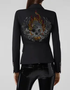 Philipp Plein Blazer Skull Crystal