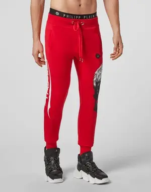 Philipp Plein Jogging Trousers Allover Skull - Red