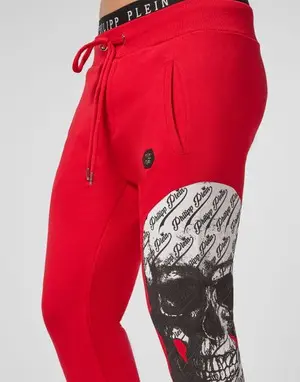 Philipp Plein Jogging Trousers Allover Skull - Red