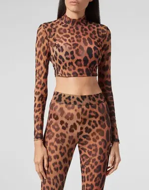 Philipp Plein Ls Top Leopard