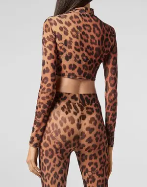 Philipp Plein Ls Top Leopard