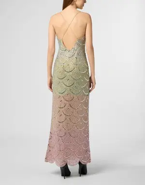Philipp Plein Long Dress Waves